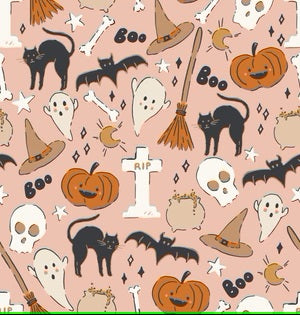 Spooky Mix Peach Pink – Bibs And Boots Fabric