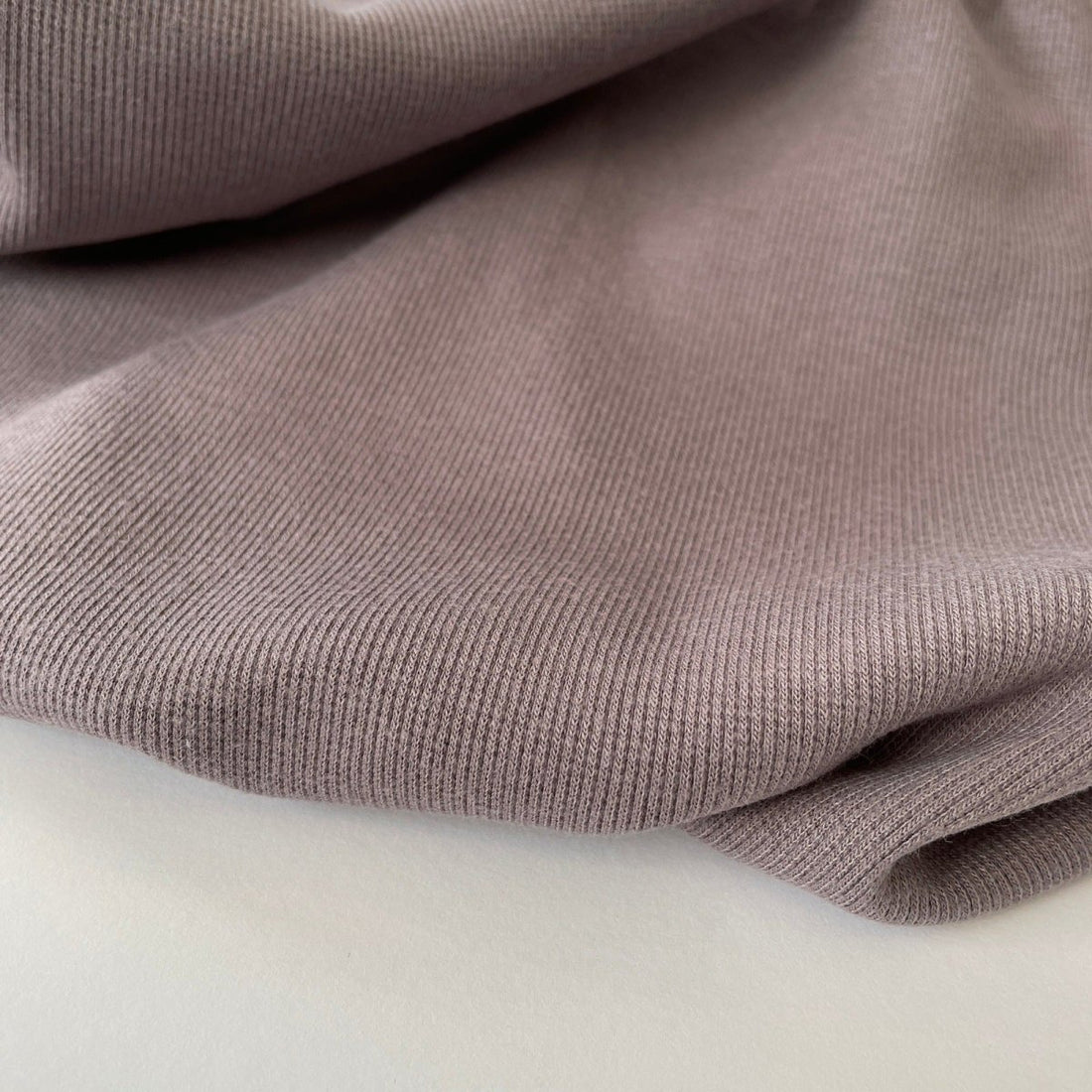 Mink Ribbing 2x2 Bamboo Cotton - Bibs And Boots Fabric